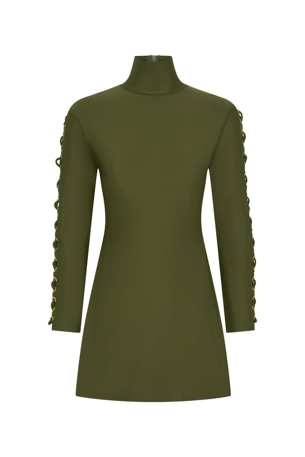 JAMILA Olive Luxury Swim Tunic | UPF50+ Modest Swimwear